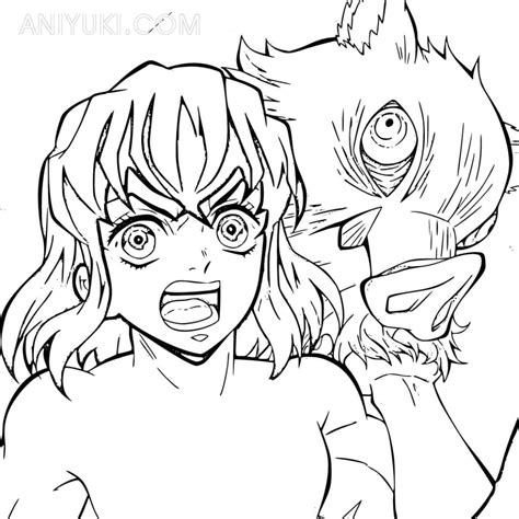 Imprimible Inosuke Hashibira Coloring Pages Inosuke Coloring Pages