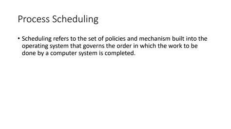 SOLUTION Process Scheduling Operating System Studypool