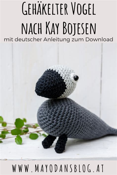 Gehäkelter Vogel nach Kay Bojsen mit deutscher Anleitung HANDMADE
