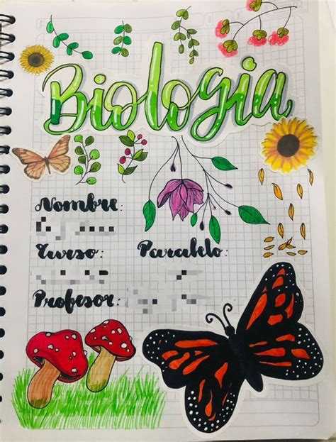 Portadas de biología bonitas ideas fáciles