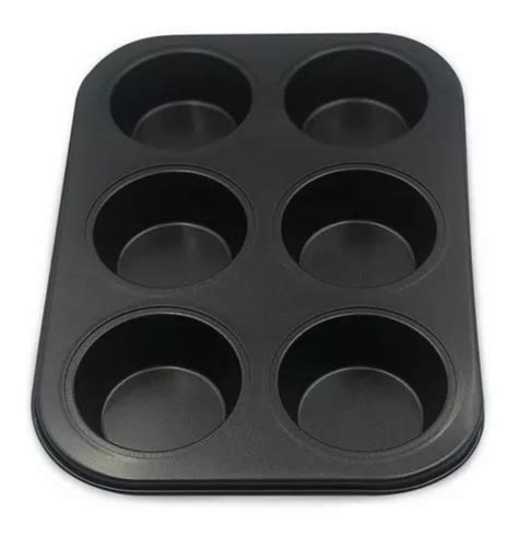 Molde De Teflon Muffins X6 Cupcakes Reposteria Antiadherente