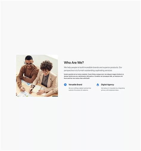 Bootstrap About Us Page Section Bootstrapbrain