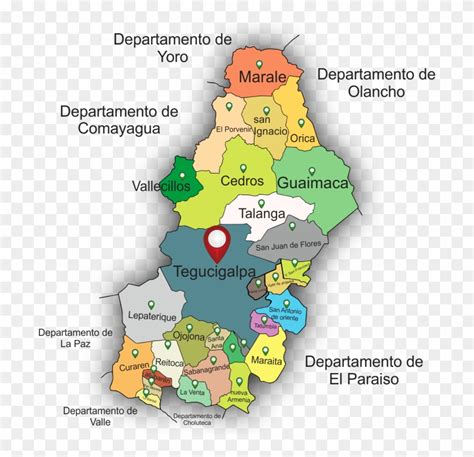 espaciohonduras Mapas Por Departamento De La República Municipios De