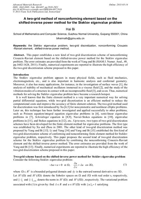a two grid method of nonconforming element based on the shifted inverse power method for the