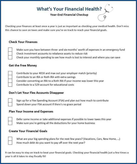 Free Printable Personal Finance Checklist Template Checklist Templates