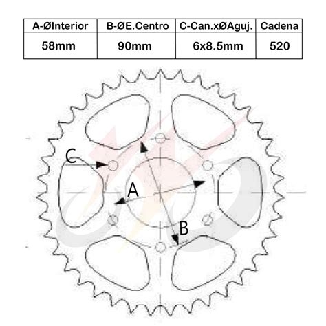 Kit Transmision Bajaj Rouser Ns As 200 14 39 C Cad Yoyo Um