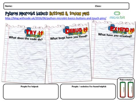 micro bit python basics try it debug it extend it activites differentiated for mixed ability