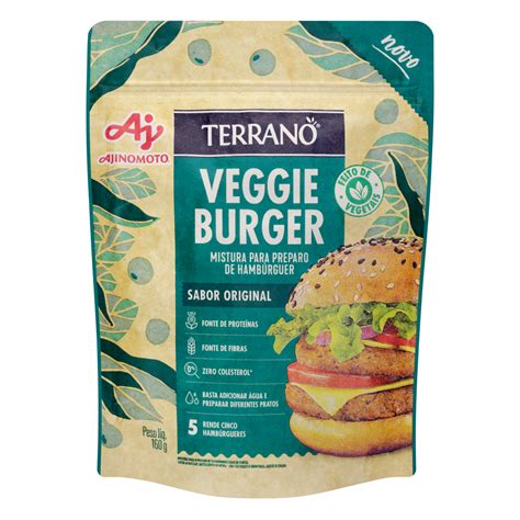 Mistura para Hambúrguer Vegetal Original Terrano Veggie Burger Pouch