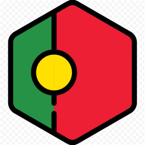 Vector Hexagon Portugal Flag Icon PNG Citypng