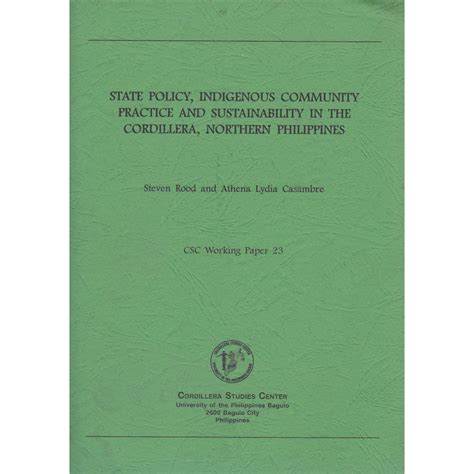 CSC Working Paper 23 State Policy Indigenous Community Practice