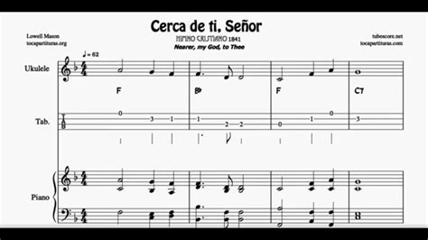 Más cerca de ti Señor Partitura y Tablatura Dúo de Ukelele FaM con