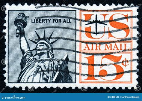 Old Statue Of Liberty Stamp Royalty Free Stock Image Image 3480616