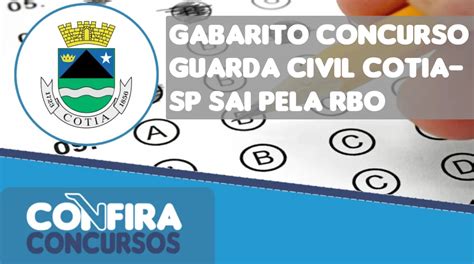 Gabarito Concurso De Cotia SP 2024 Sai Pela RBO
