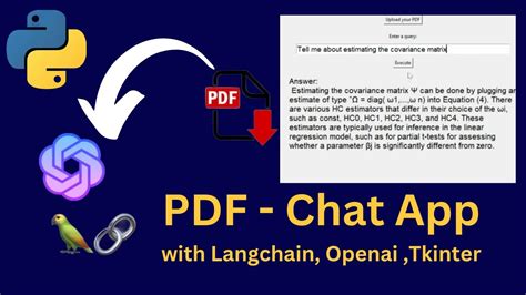 Langchain PDF Chat App GUI Tkinter OpenAI ChatGPT For Your PDF Files