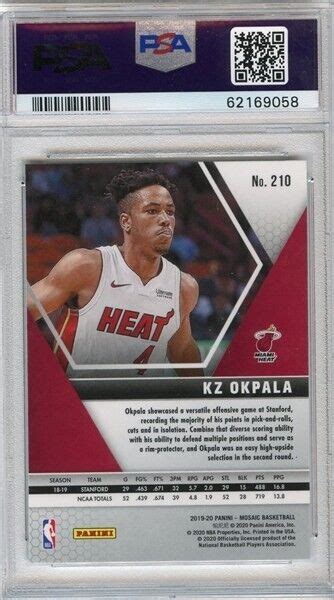 KZ OKPALA RC 2019 20 PANINI MOSAIC ROOKIE 210 PSA 10 GEM MINT EBay