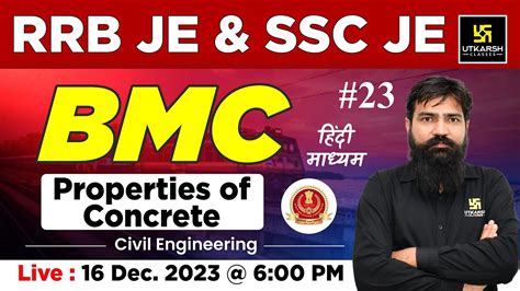 Properties Of Concrete BMC RRB SSC JE Most Important Practice