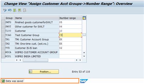 SAP SD Assign Number Ranges To Customer Account Group