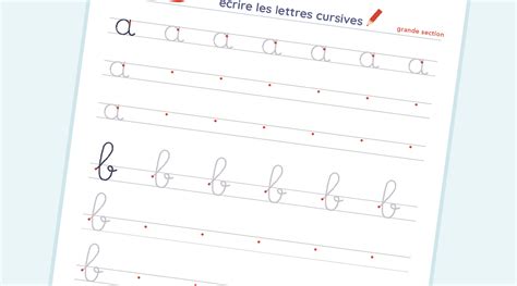 Apprendre A Ecrire Les Lettres Cursives Maternelle La Galerie