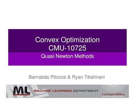 pdf convex optimization cmu 10725ryantibs convexopt f13 lectures 11 quasinewton · convex