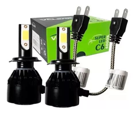 Par De Lâmpada Super Led Ultra Branca H7 6000k 12v 24v