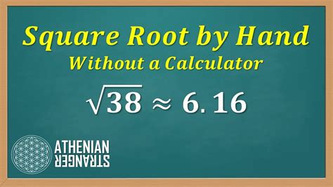 find square root by hand without calculator youtube