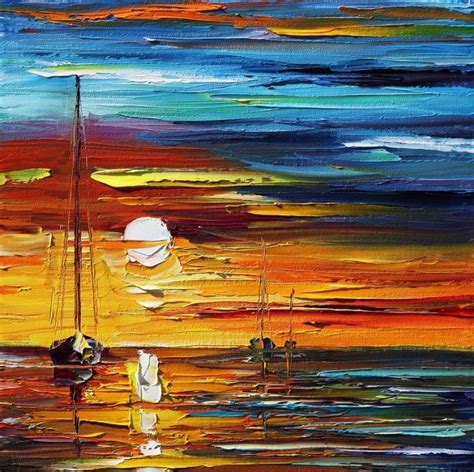 pintura espátula leonid afremov Pintura de paisagem abstrata