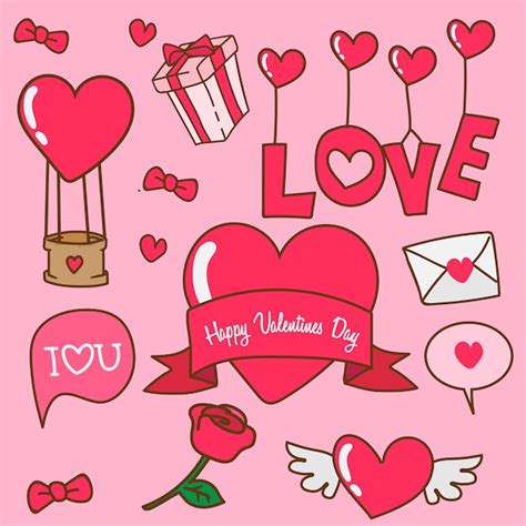 Premium Vector Hand Draw Valentine Element