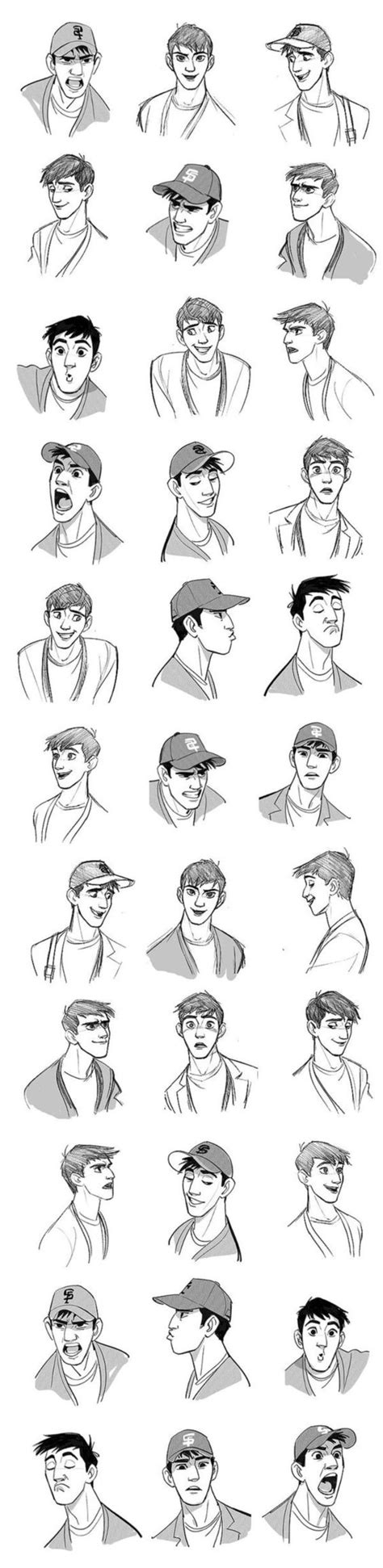 40 Handy Facial Expression Drawing Charts For Practice Bored Art