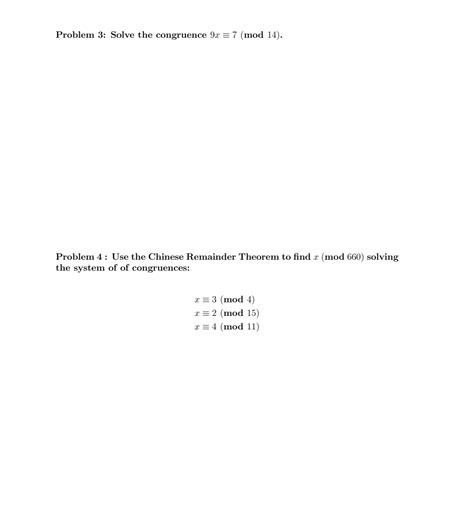 solved problem 3 solve the congruence 9x≡7 mod14 problem