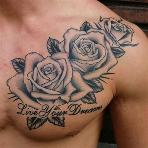Aggregate 82 Mens Rose Chest Tattoo In Cdgdbentre