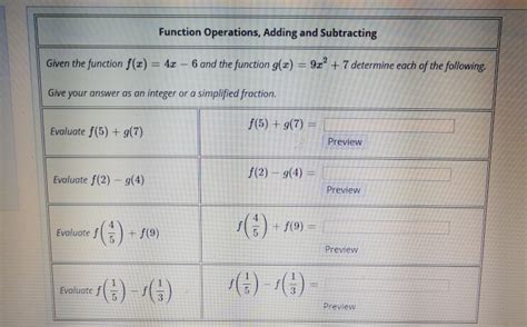 solved function operations given the functions f z 7z