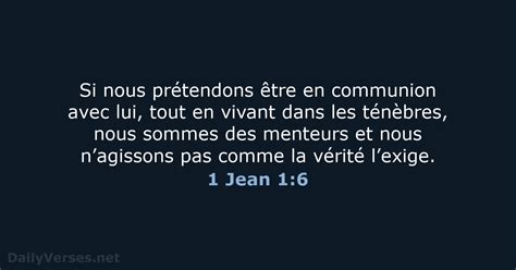 24 Juin 2023 Verset Biblique Du Jour BDS 1 Jean 1 6 DailyVerses Net