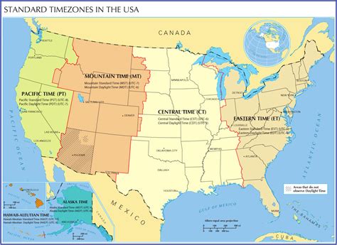 Time Zone Map Of Us Printable Time Zone Map United States Time Zone Map