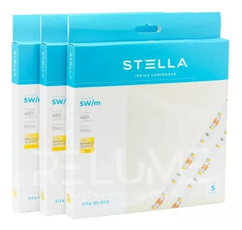 Kit X Fita Led Profissional Eco W M Ip V Lm Stella Frete Gr Tis