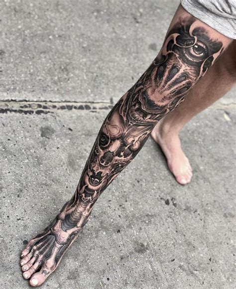 Leg Sleeve Tattoo By BoyeTattoo R Best Tattoos