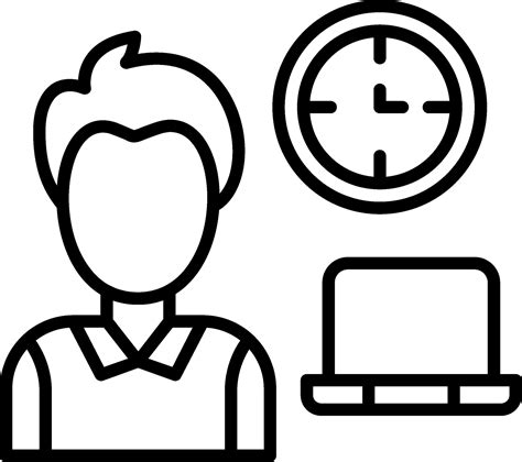 Working Hours Line Icon 47207554 Vector Art At Vecteezy