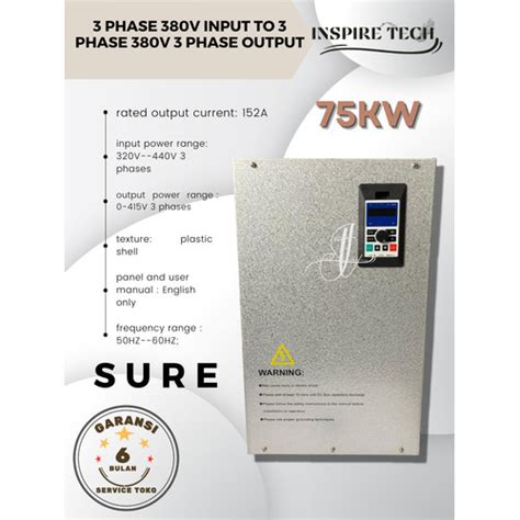 Promo Motor Inverter SURE 75 KW 3 Phase 380 V To 380 V 3 Phase Output