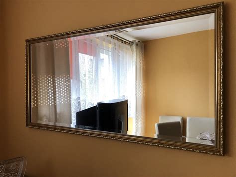 Lustro drewniane w zlotej ramie Płońsk OLX pl