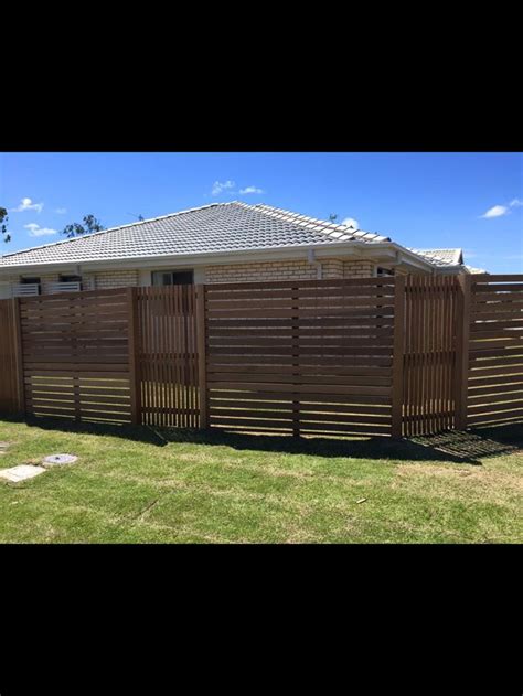 All Good Fencing Qld Feature Timber Slat Fence Side Fence Front Fences