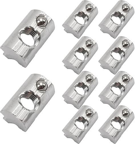 NIKJEBDF 10PCS Nutenstein M8 Nutensteine Mit Kugel Nut 8 Nutenstein