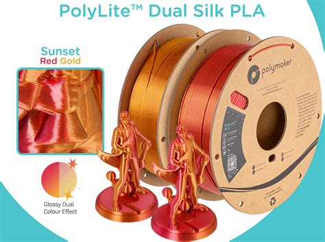 3D Printing Solutions 3D Printer Store PolyLite PLA Silk Gold Red