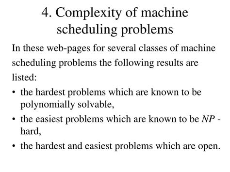 ppt on the complexity of scheduling powerpoint presentation free download id 224432