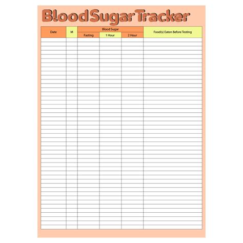 Free Printable Blood Glucose Log