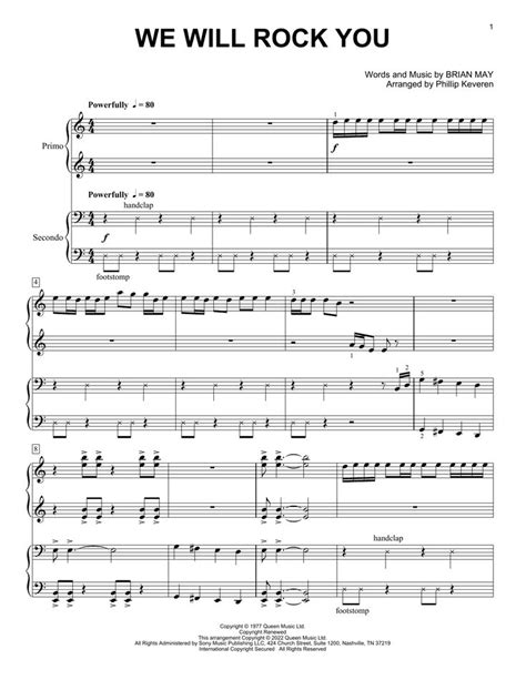 We Will Rock You Sheet Music
