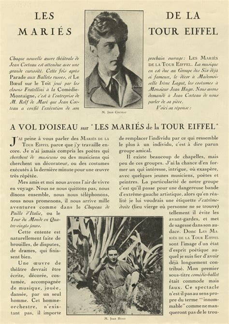Les Mariés de la tour Eiffel Jean Cocteau unique et multiple