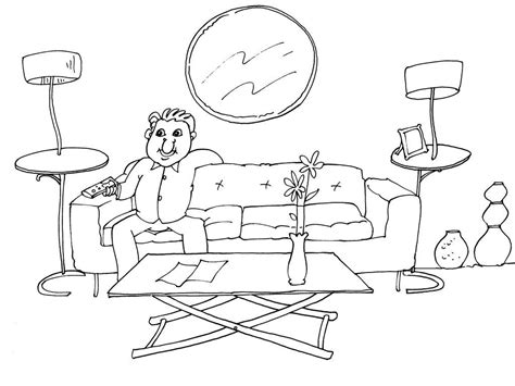 Coloriage Salon 20 Coloriage Salon Coloriages Maison