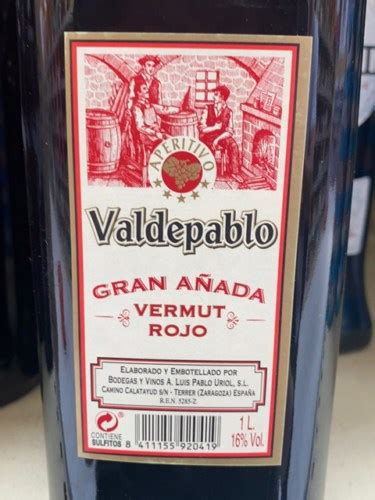 N V Bodegas Valdepablo Gran Añada Vermouth Rojo Vivino Australia