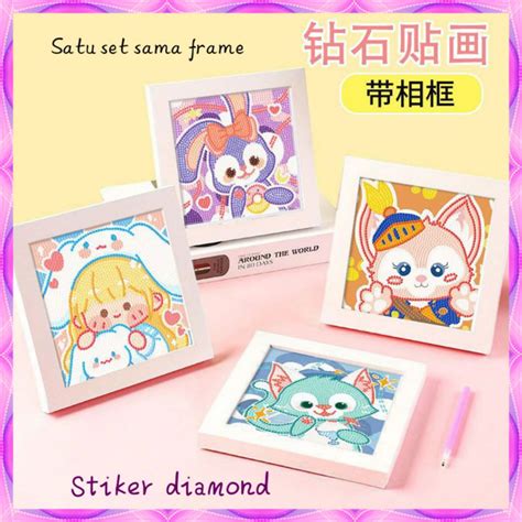 Jual Kerajinan Melukis Manik Tangan Stiker DIY Sticker Frame Diamond