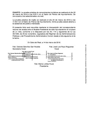 Completable En línea ayto sotodelreal ACTA de celebracin del proceso de