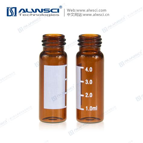 4ml Amber Glass 15X45mm Flat Base 13 425 Screw Thread Vial With Label
